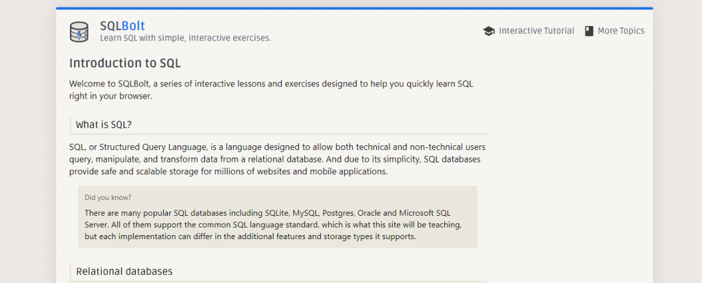 【SQL】初心者のためのSQL練習サイト「SQL Bolt」を翻訳してみた。 | ポテパンスタイル